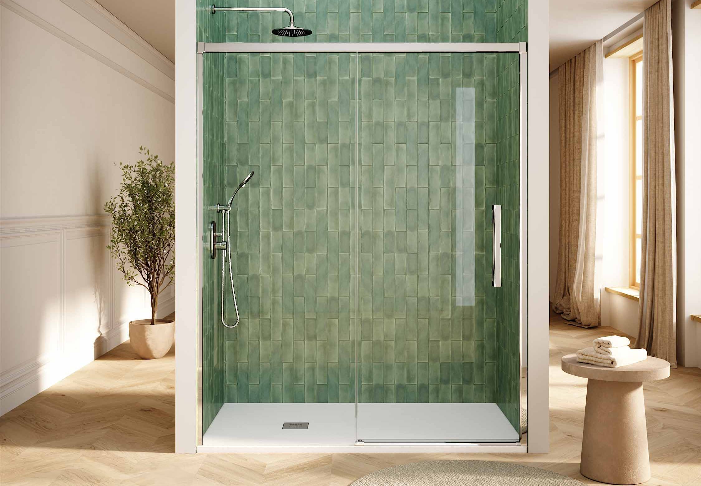 Paroi de douche HIT st (HI-210) Profiltek frontale, 1 fixe + 1 ...