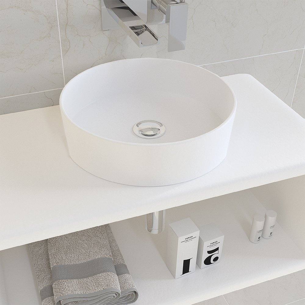 Vasque à poser 35,5ø EXTRA-élégant en céramique Mat Osiris ArtandBath ...