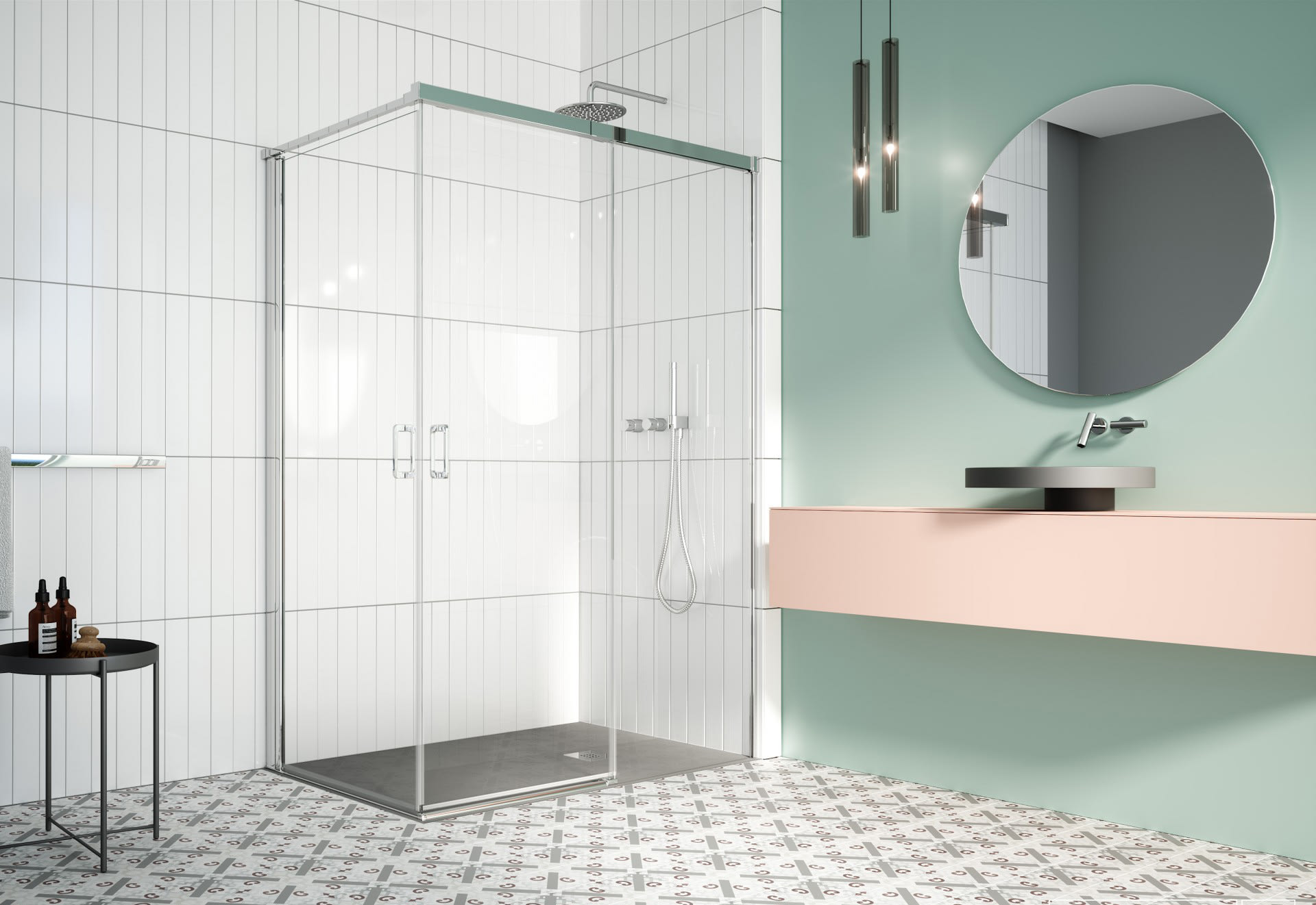 Paroi de douche Special (ES-210) Profiltek Mixte (coulissant + pliant ...