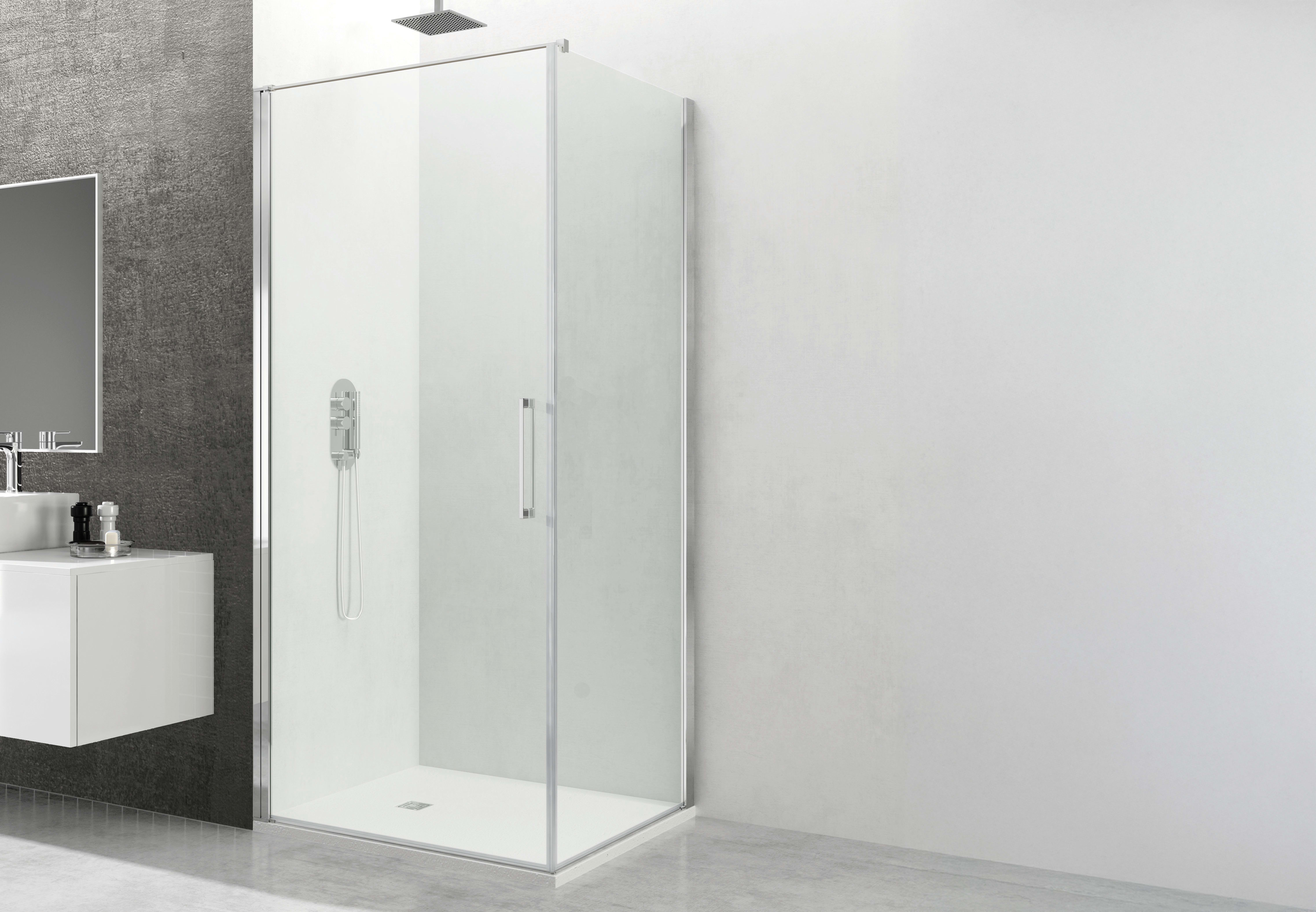 Paroi de douche ouverte (Combi A) GME Angulaire (1 panneau pivotant ...